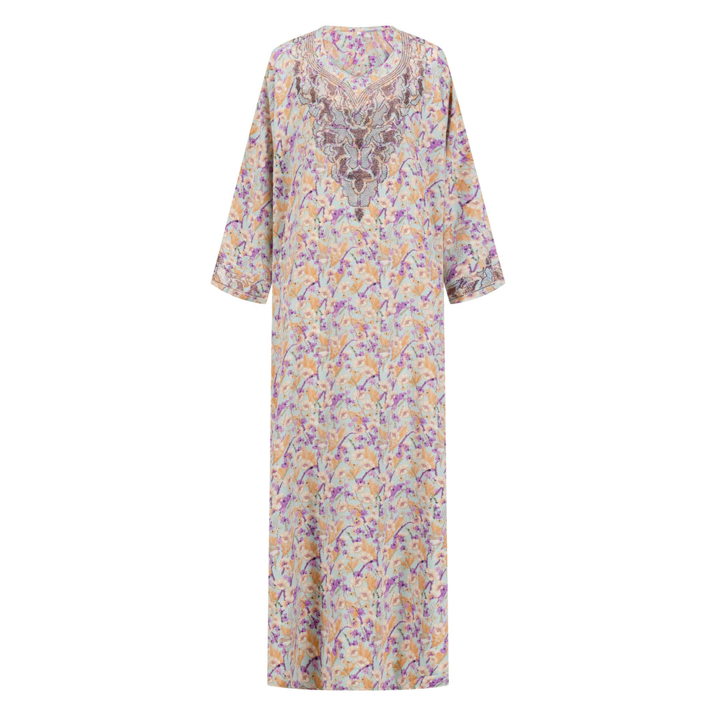 Zoom Expand image caption The Mina Mukhawar Dress features floral ...